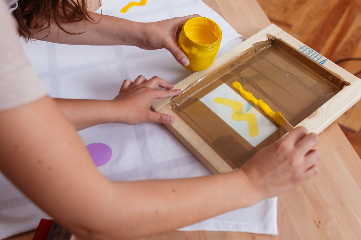 Screen Printing Using Stencils
