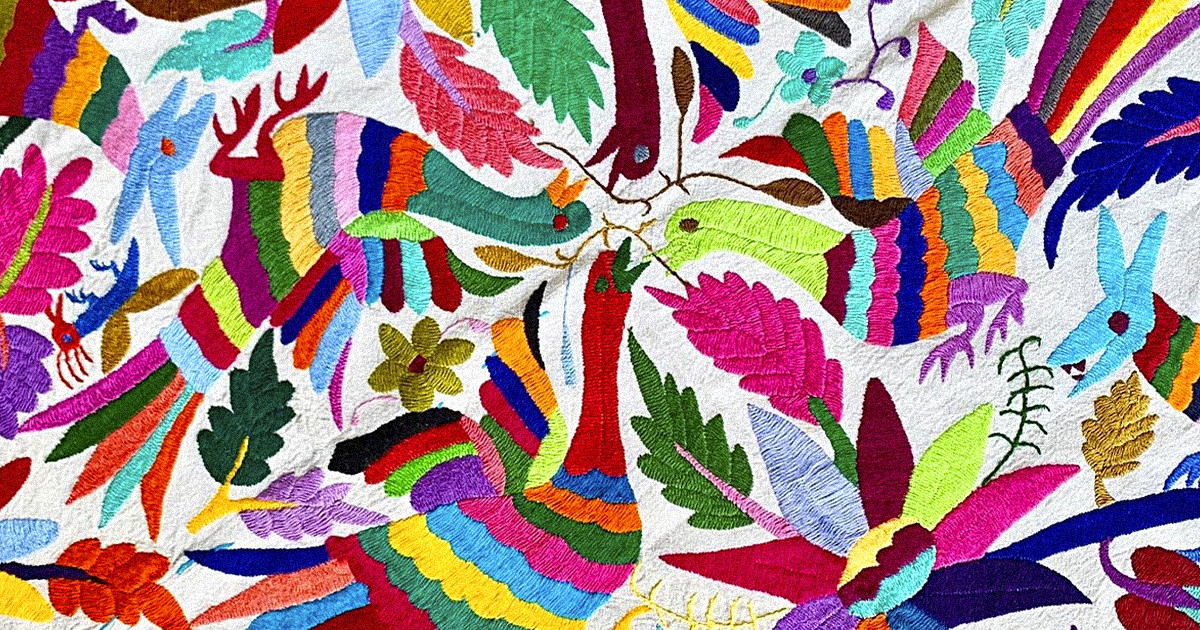 Textiles Tradicionales Mexicanos Lámina Artística Con La Obra