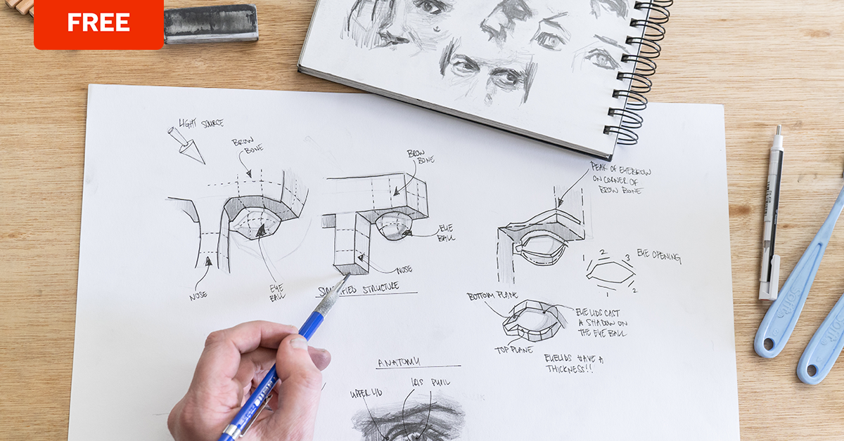Free PDF: Simple Tricks to Draw Realistic Facial Features | Domestika