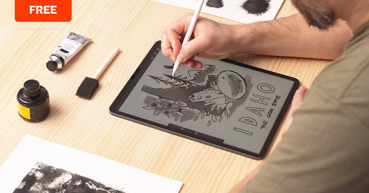 6 Free Procreate Texture Brushes For Retro-Style Illustration | Domestika