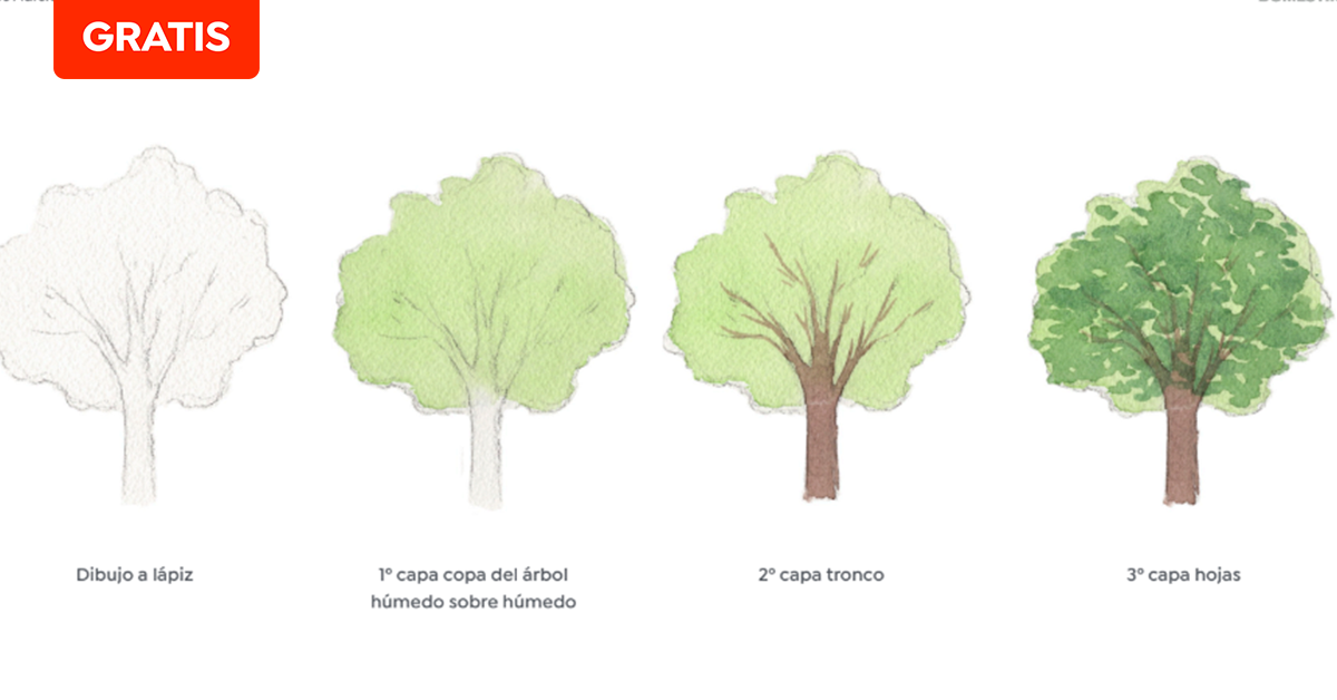 PDF gratis: ejercicios de acuarela y tinta para principiantes | Domestika