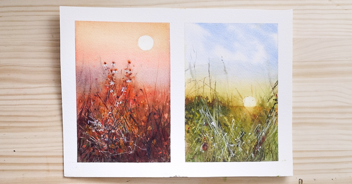 Illustration Tutorial: How to Paint a Watercolor Background | Domestika