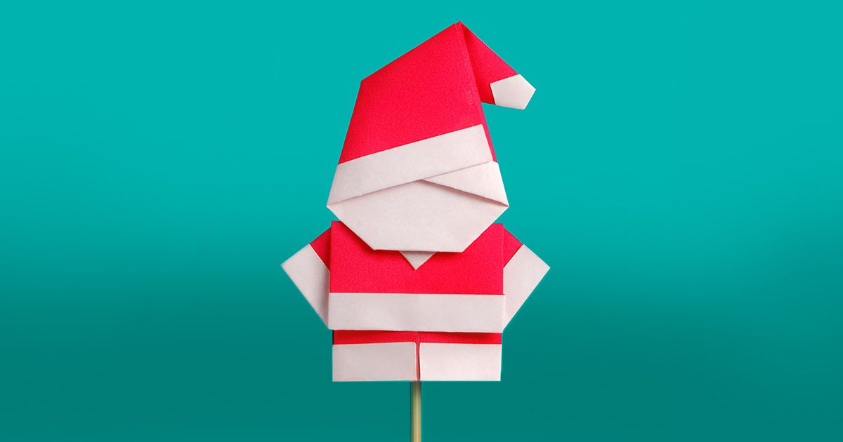 Cómo hacer a Papá Noel y árboles de Navidad en origami | Domestika