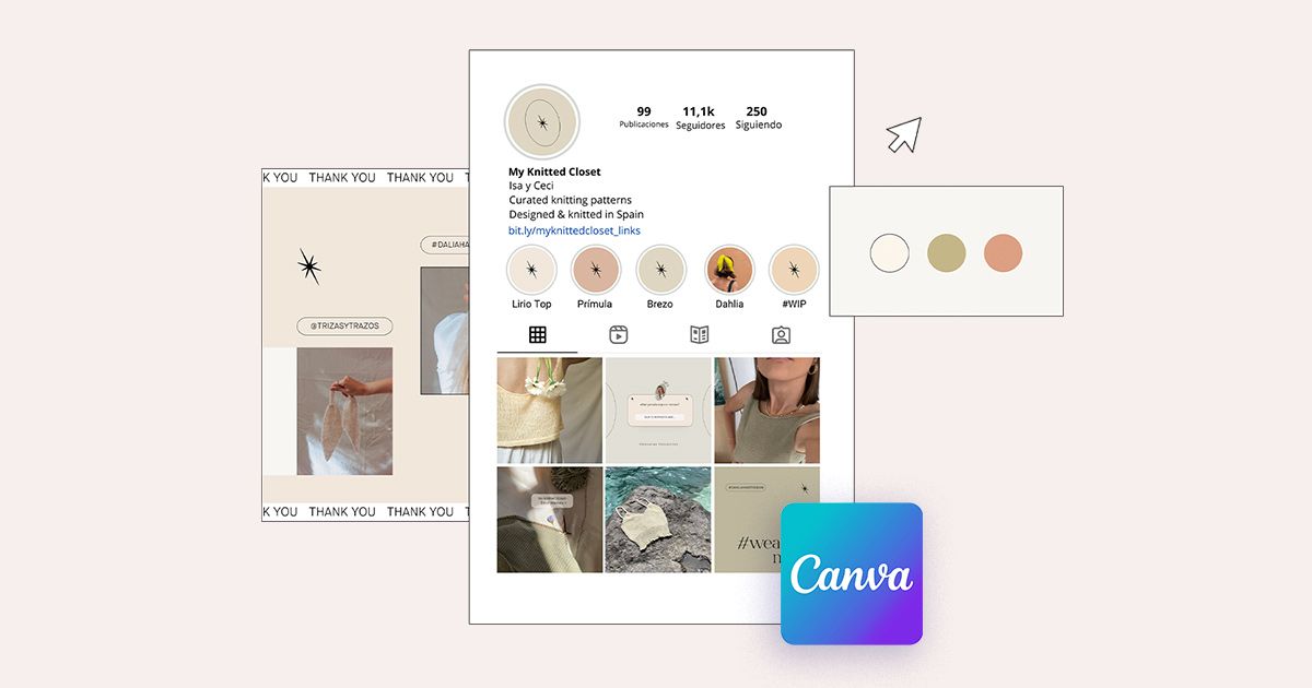 Descarga gratis: plantilla de Canva para crear tu feed de Instagram | Domestika