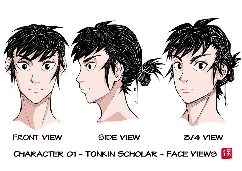 anime face side view reference