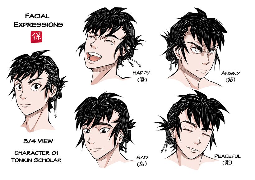 asian face drawing reference