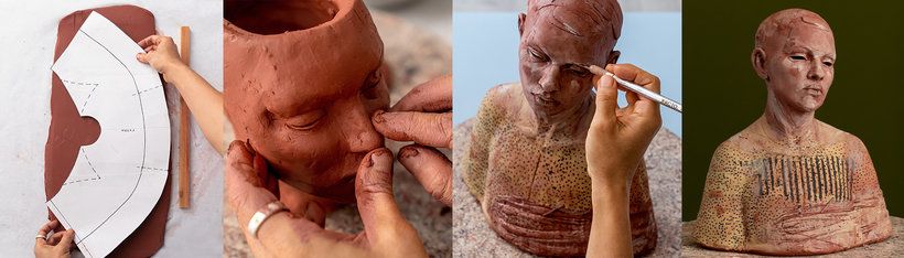 Modeling clay sculptures store