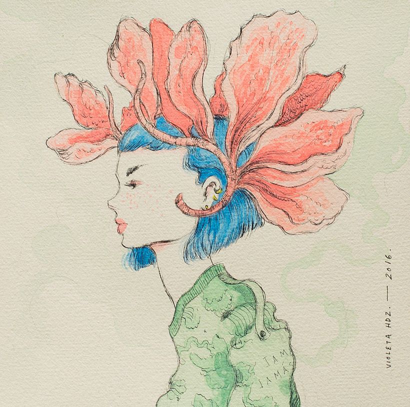 La belleza bajo el lápiz de Violeta Hernández | Domestika