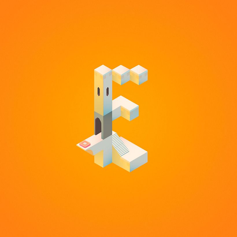 Alphabet Valley, la tipografía basada en Monument Valley | Domestika