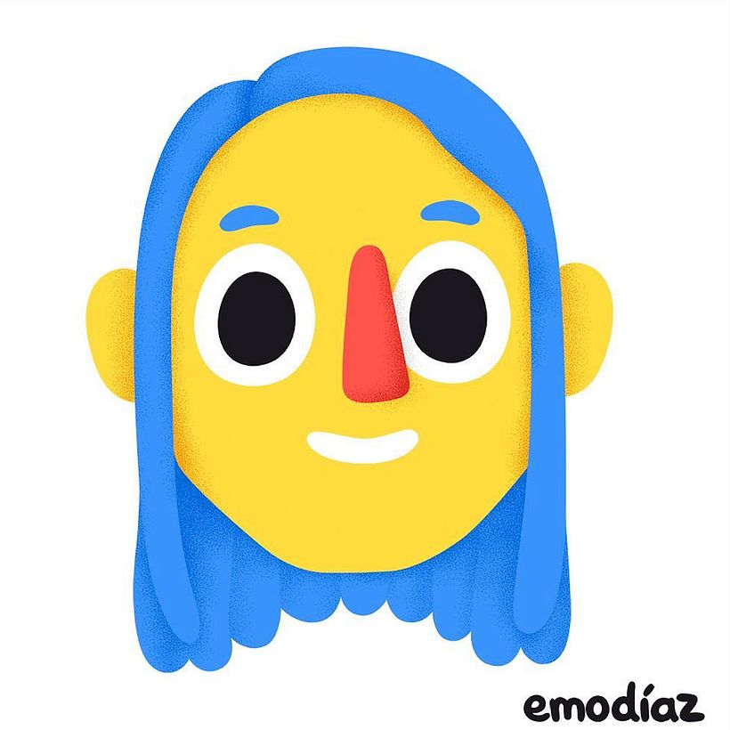 Un retrato al día, por Emo Díaz | Domestika