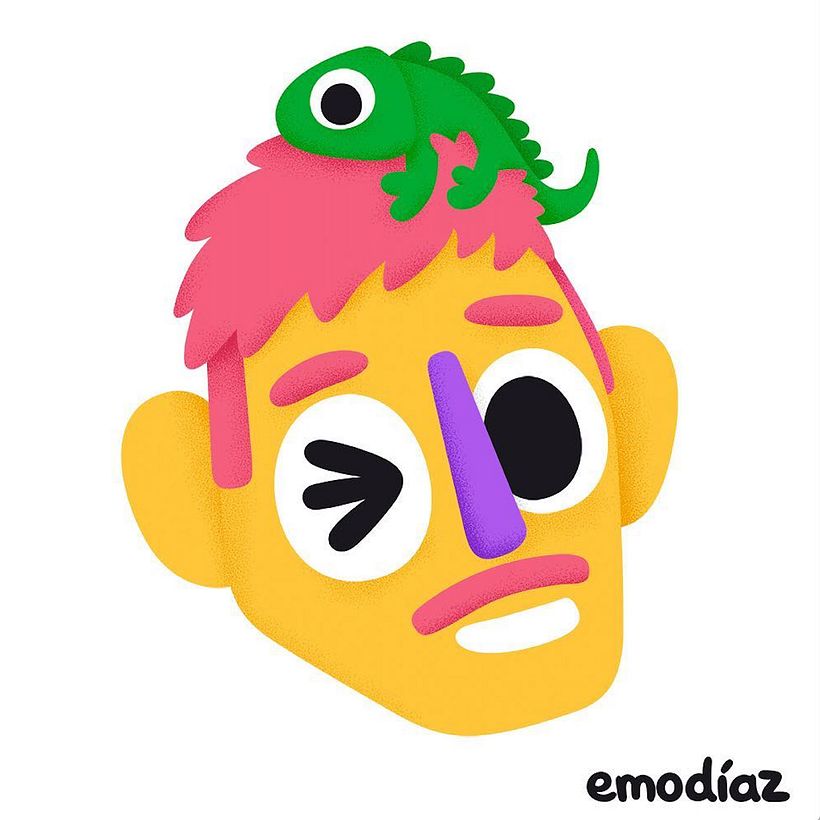 Un retrato al día, por Emo Díaz | Domestika