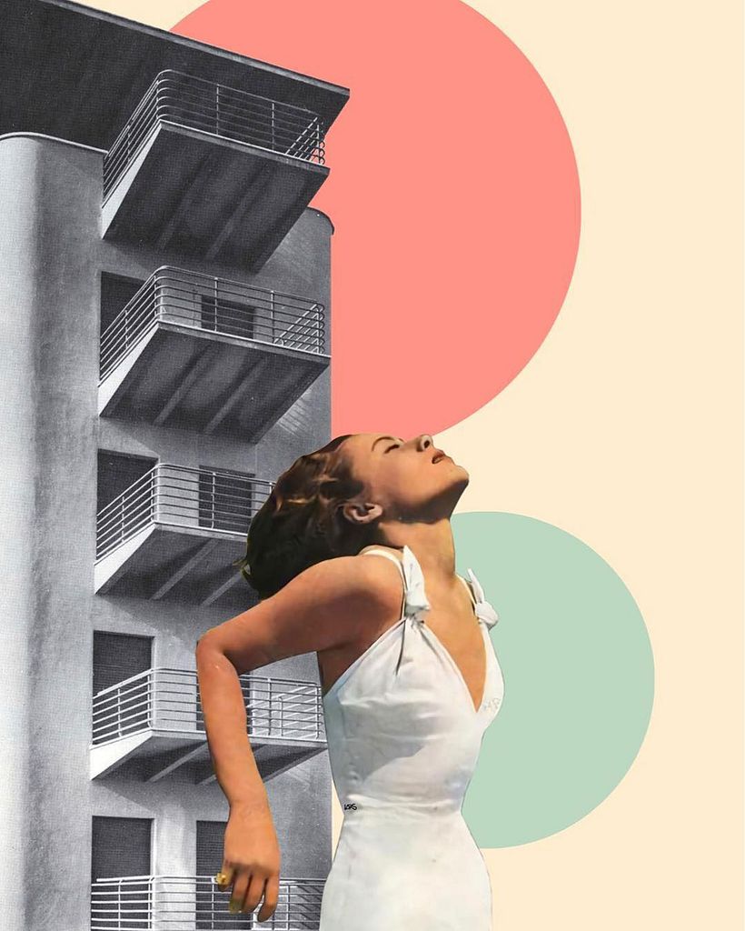 El collage anacrónico, femenino y arquitectónico de Lara Lars | Domestika