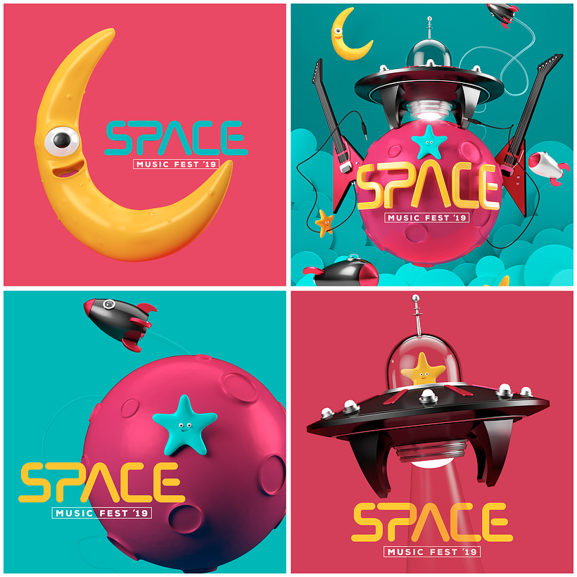 Space Music Fest '19 3D | Domestika