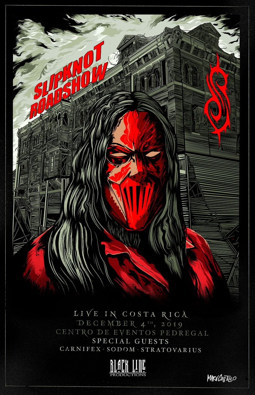 Slipknot Roadshow Posters Oficiales Ilustrados | Domestika