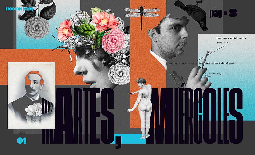 My project in Digital Collage for Editorials course | Domestika