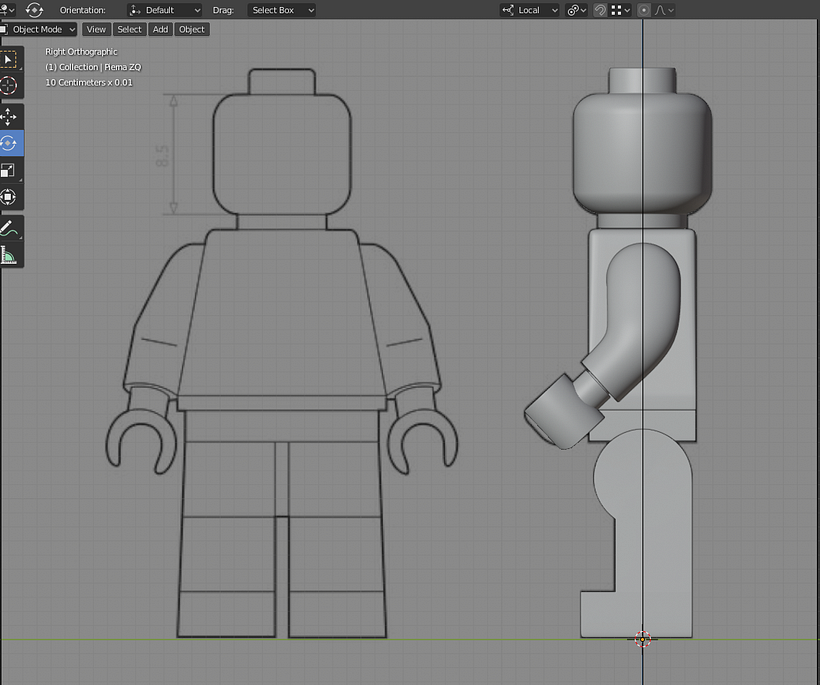 Modelado 3D Lego man | Domestika