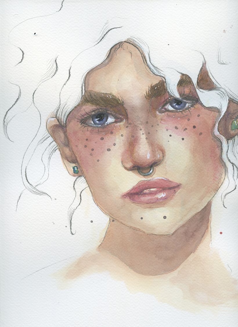 Watercolor Portrait by Lynell Ingram | Domestika