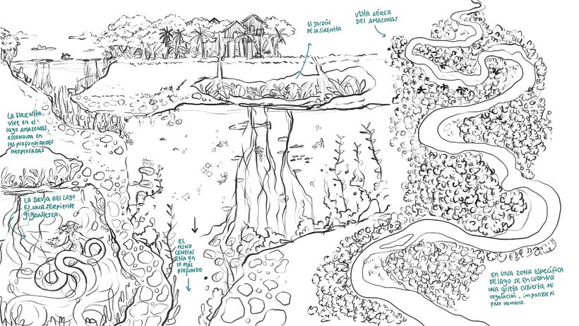 La Sirenita del Amazonas, Ilustración digital para cuentos infantiles ...