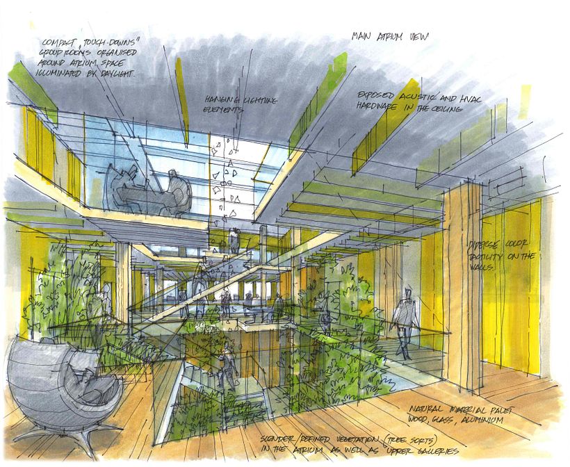 Random architectural, design and concept sketches. | Domestika