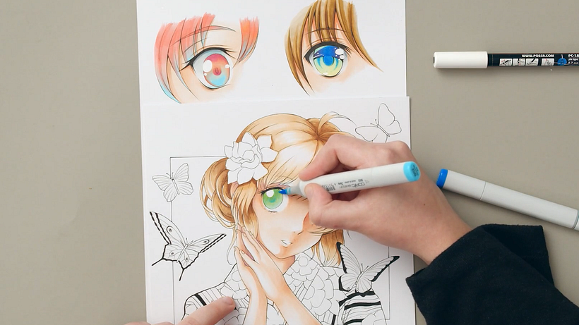 Manga Tutorial: Give Eyes Color and Sparkle | Domestika