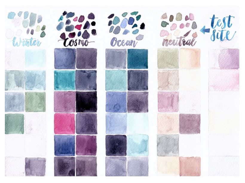 My project in Creation of Color Palettes with Watercolor course | Domestika