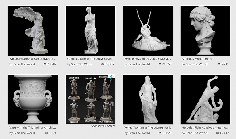 Scan The World: Free Access to Over 16,000 3D-Printable Sculptures ...