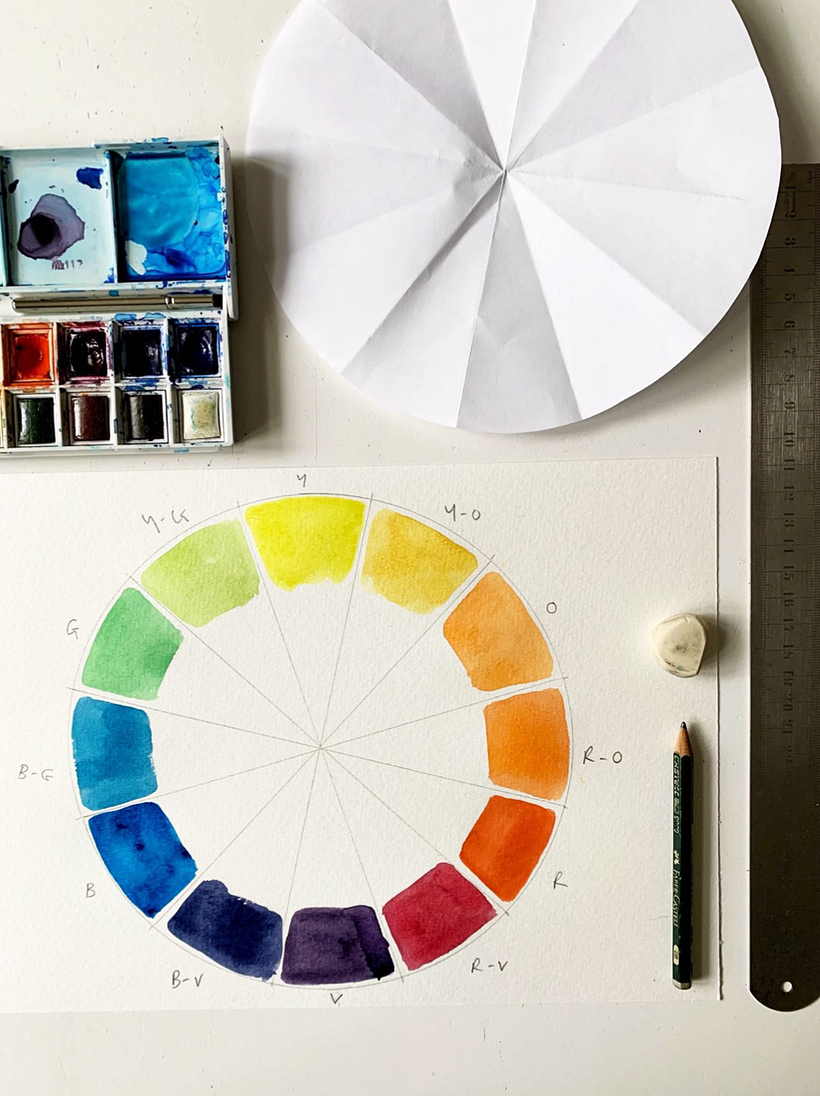 Free PDF Guide to Paint a Color Wheel with Watercolor | Domestika