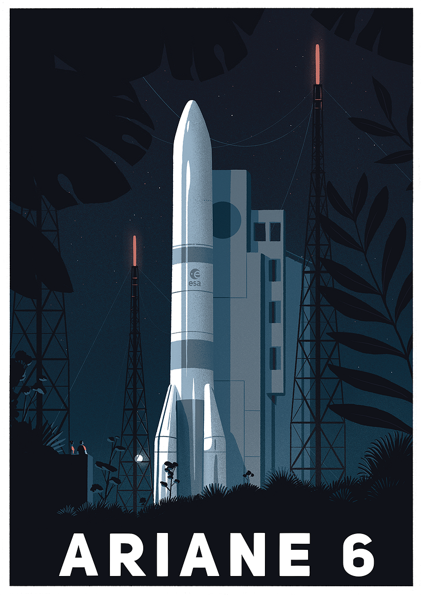 Ariane 5 poster | Domestika