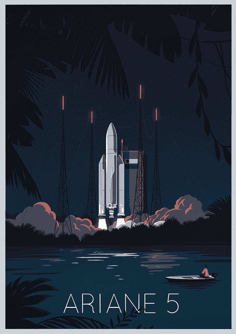 Ariane 5 poster | Domestika