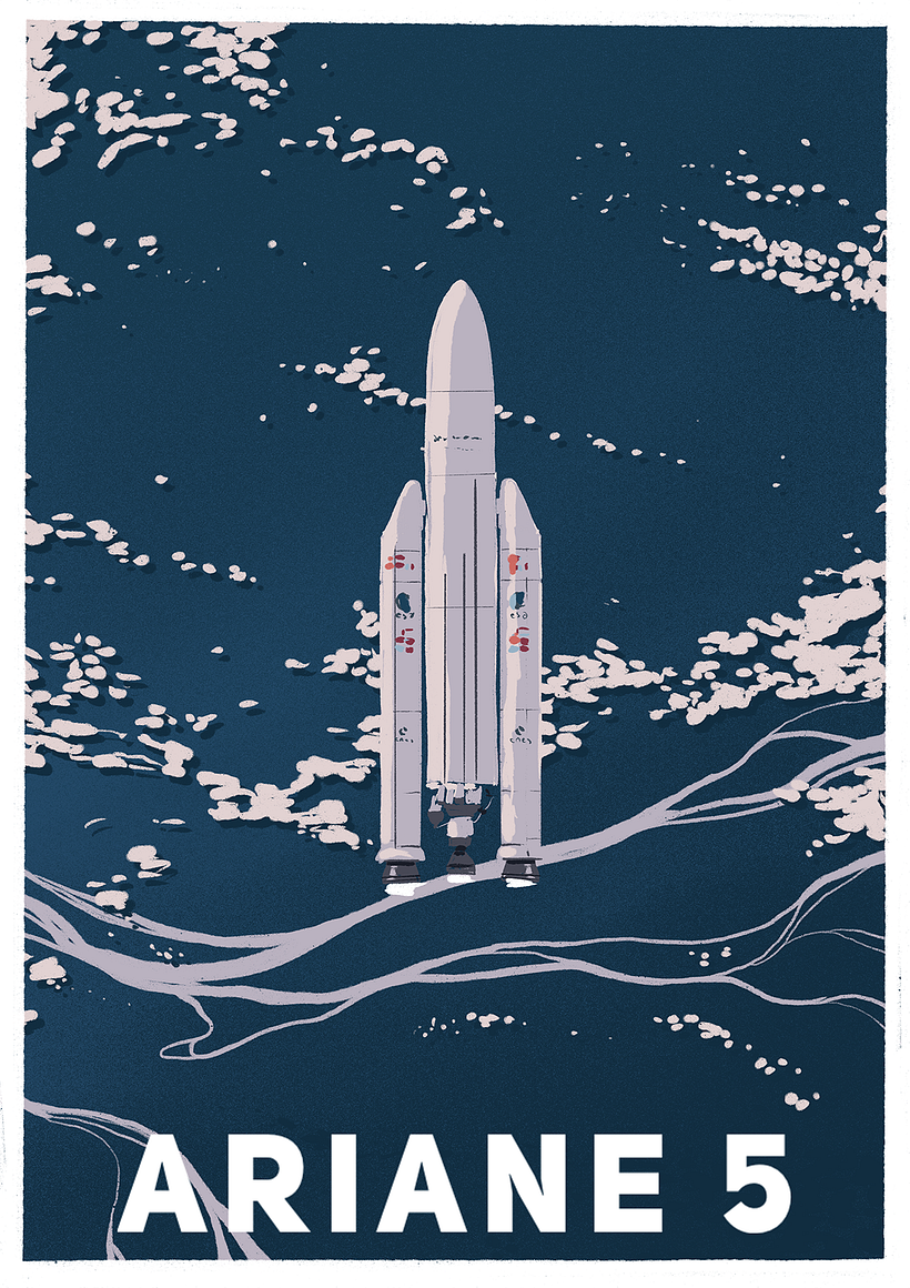 Ariane 5 poster | Domestika