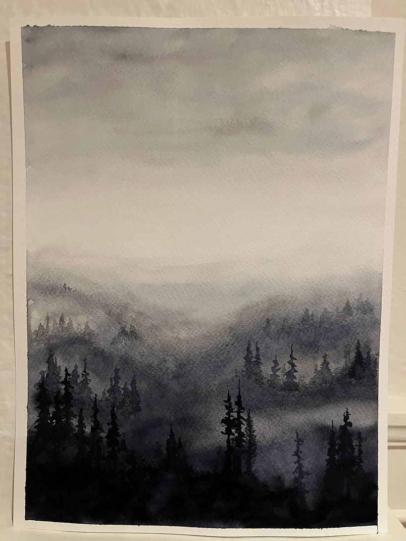 My project for course: Atmospheric Landscapes in Watercolor | Domestika