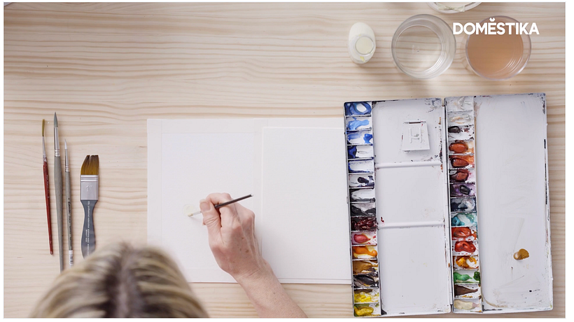 Illustration Tutorial: How to Paint a Watercolor Background | Domestika