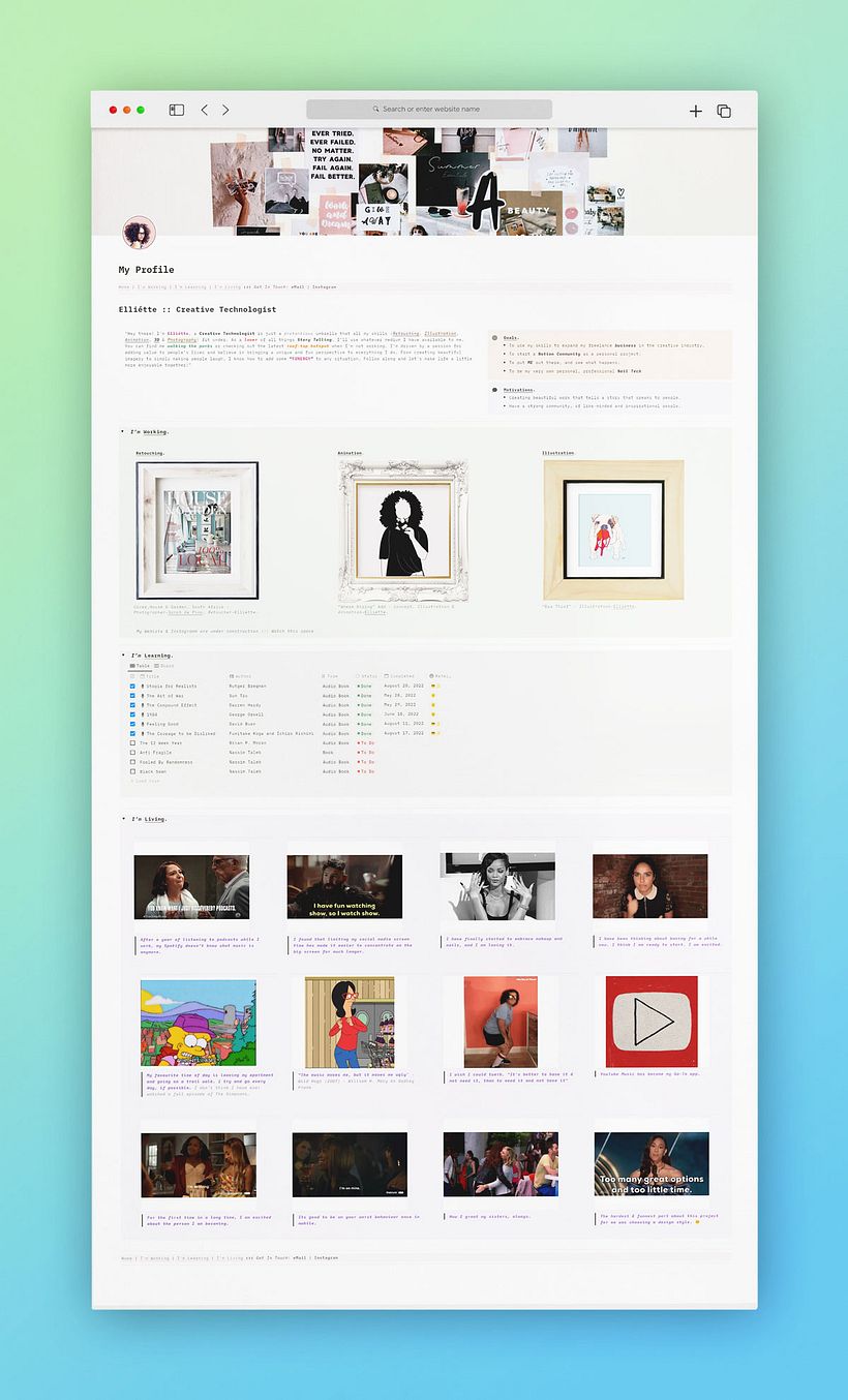 My project for course: Introduction to Notion for Creative Projects ...