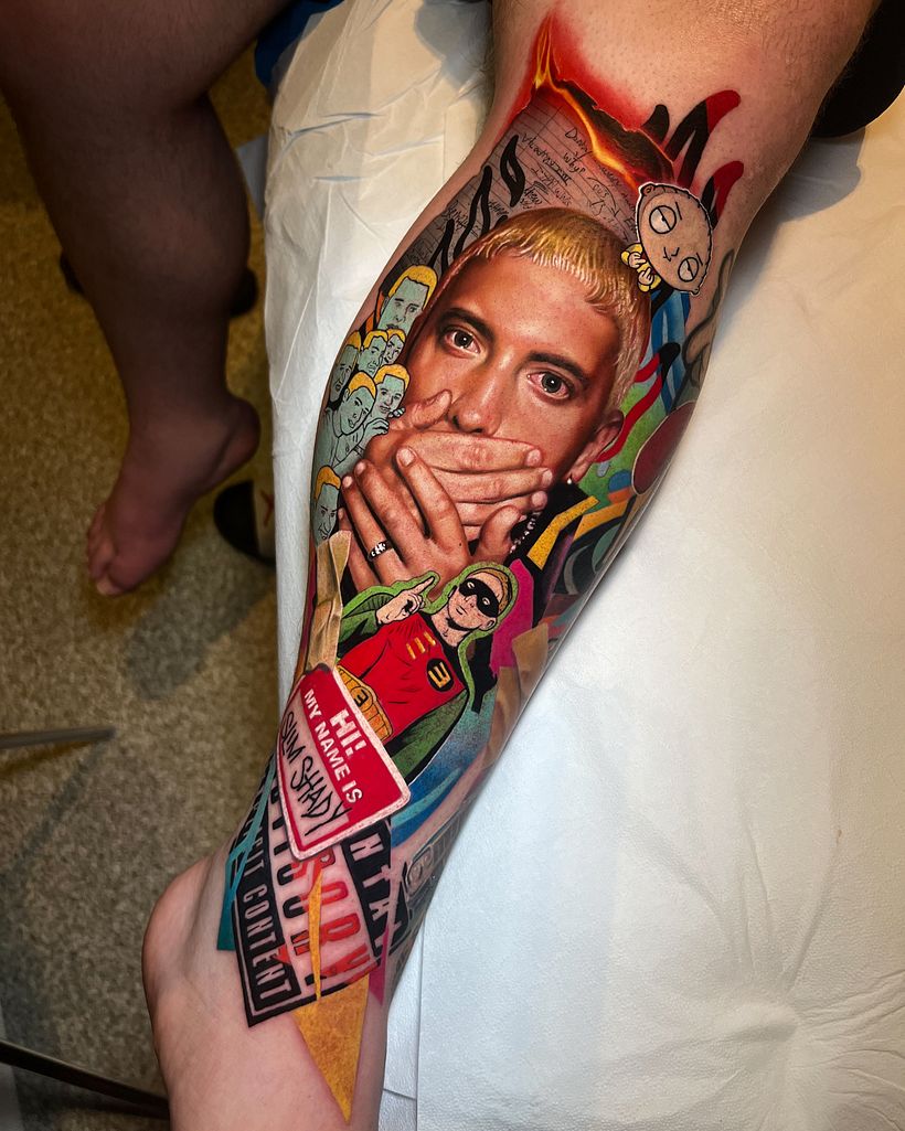 Eminem arm tattoo - Bronctattooaus.com
