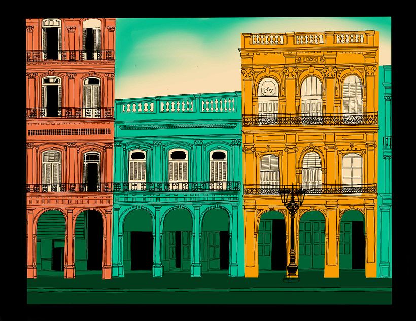Drawing Colonial Buildings: step-by-step tutorial | Domestika