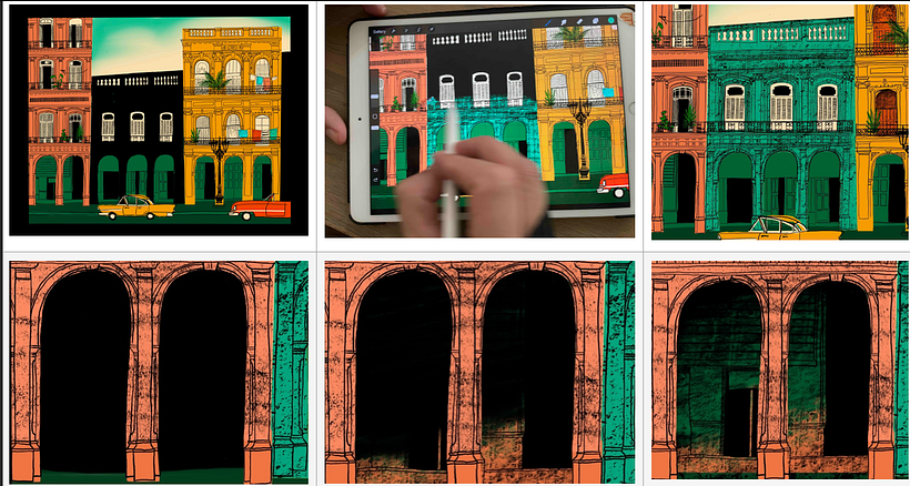 Drawing Colonial Buildings: step-by-step tutorial | Domestika