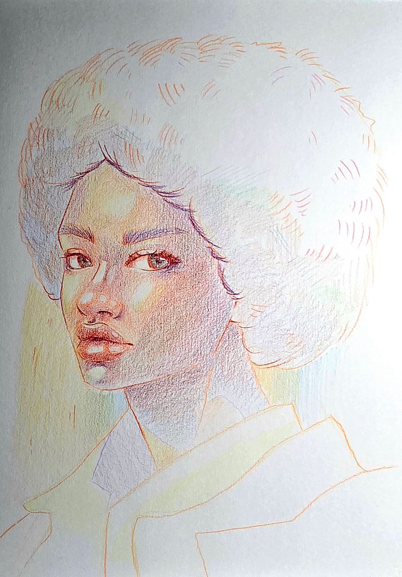 Color pencil portrait | Domestika